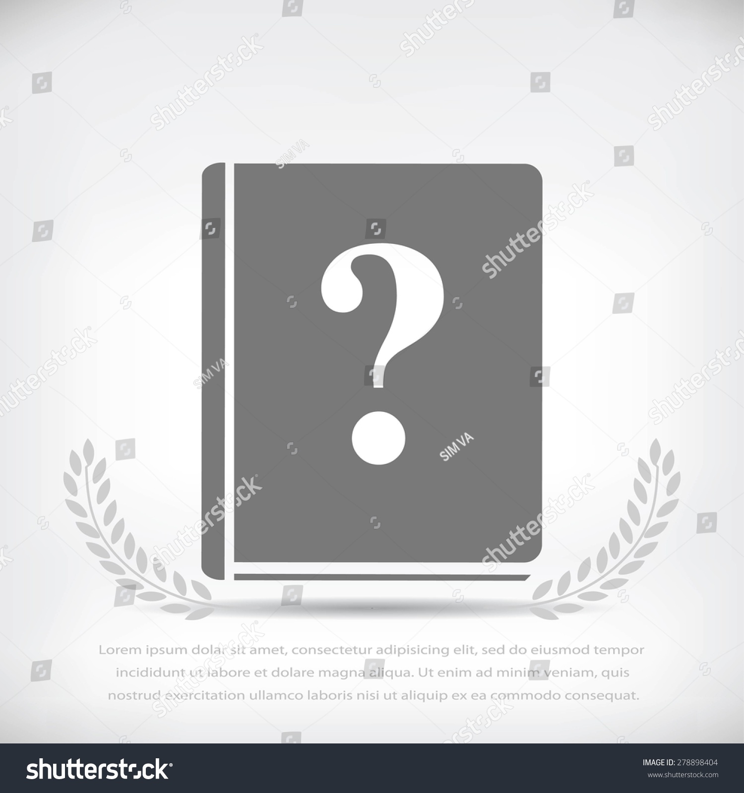 Book Question Mark Icon Stock Vector (Royalty Free) 278898404 ...