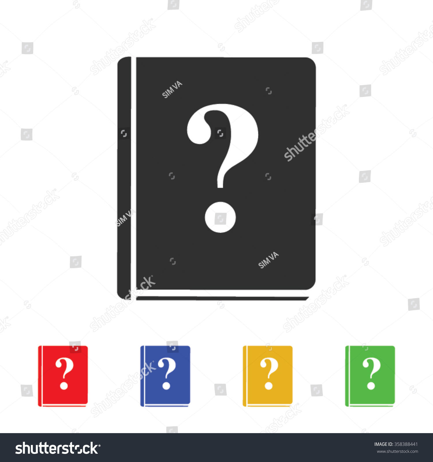 Book Question Mark Icon Stock Vector (Royalty Free) 358388441 ...