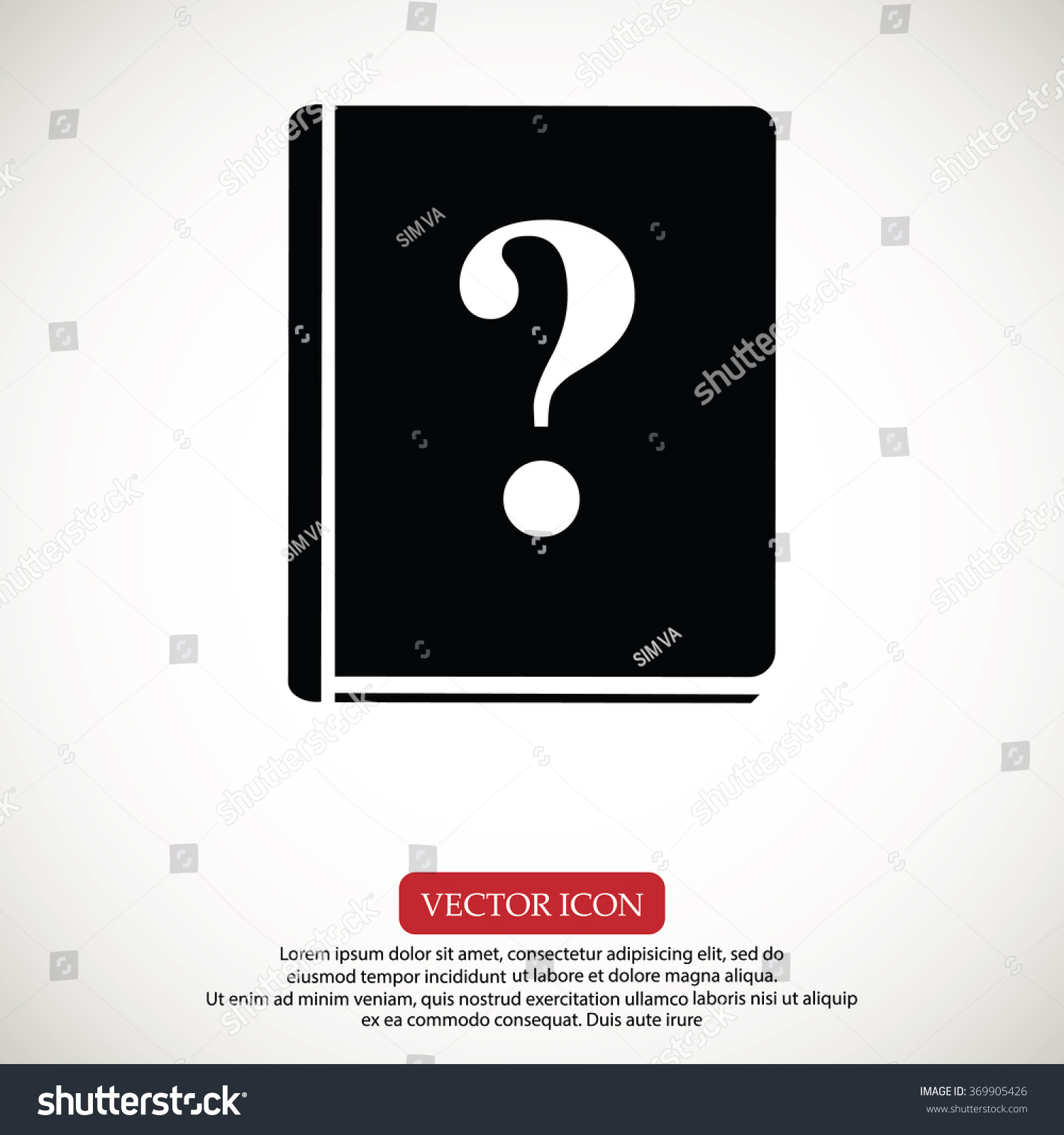 Book Question Mark Icon Stock Vector (Royalty Free) 369905426 ...