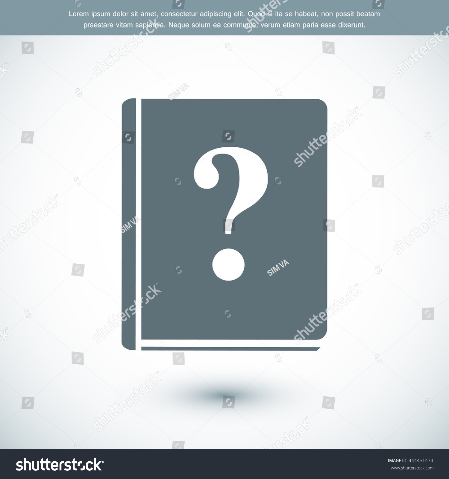 Book Question Mark Icon Stock Vector (Royalty Free) 444451474 ...