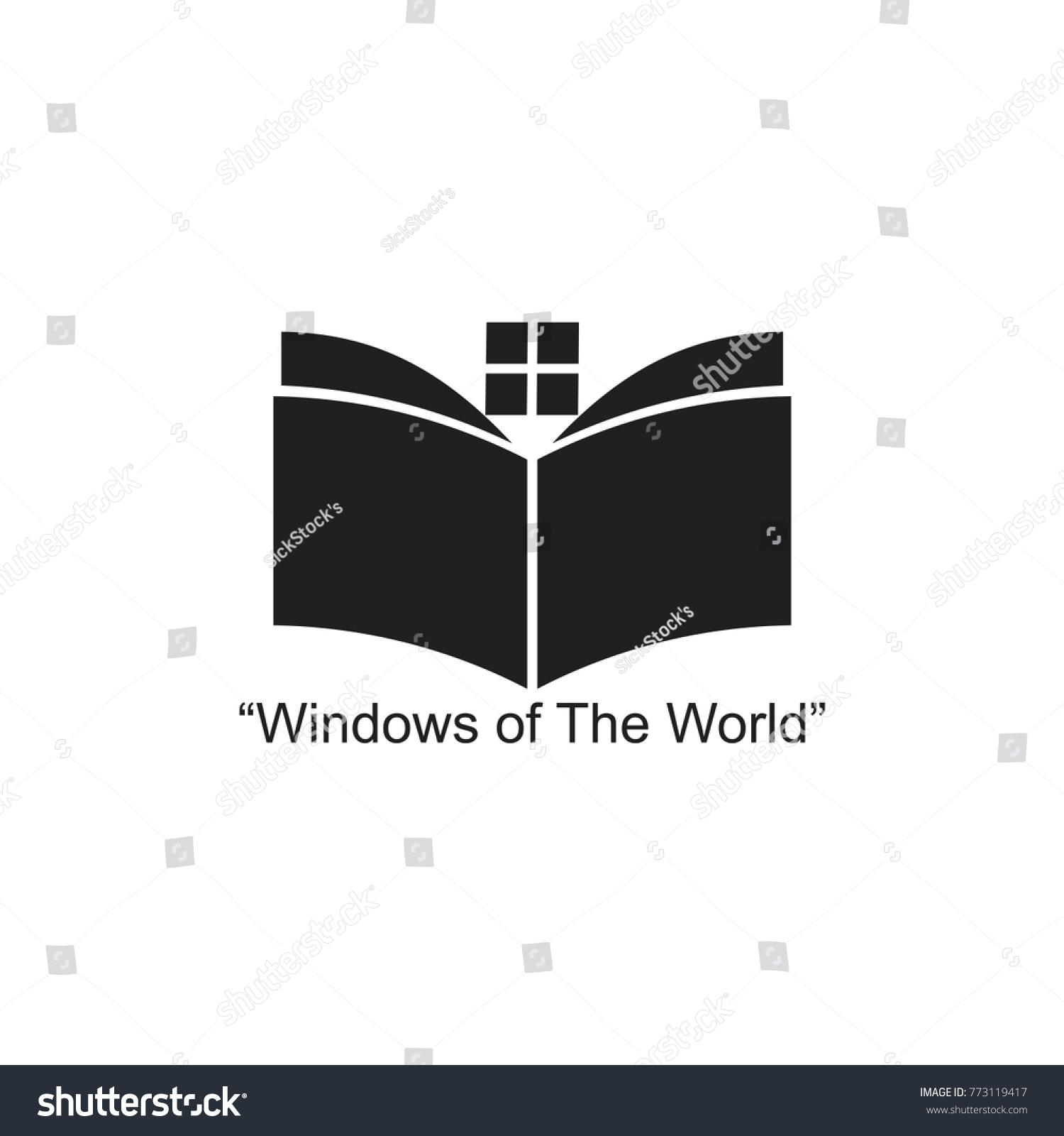 Book Windows Symbol Logo Vector Stock Vector (Royalty Free) 773119417