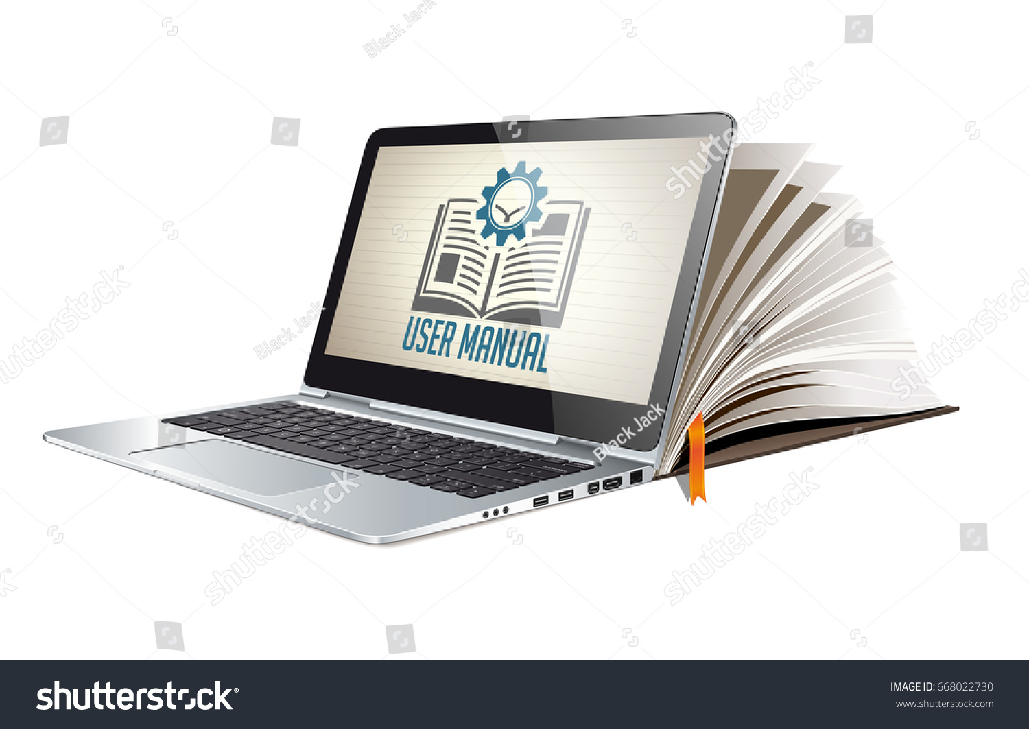 Book Knowledge Base User Guide Manual Stock Vector (Royalty Free) 668022730