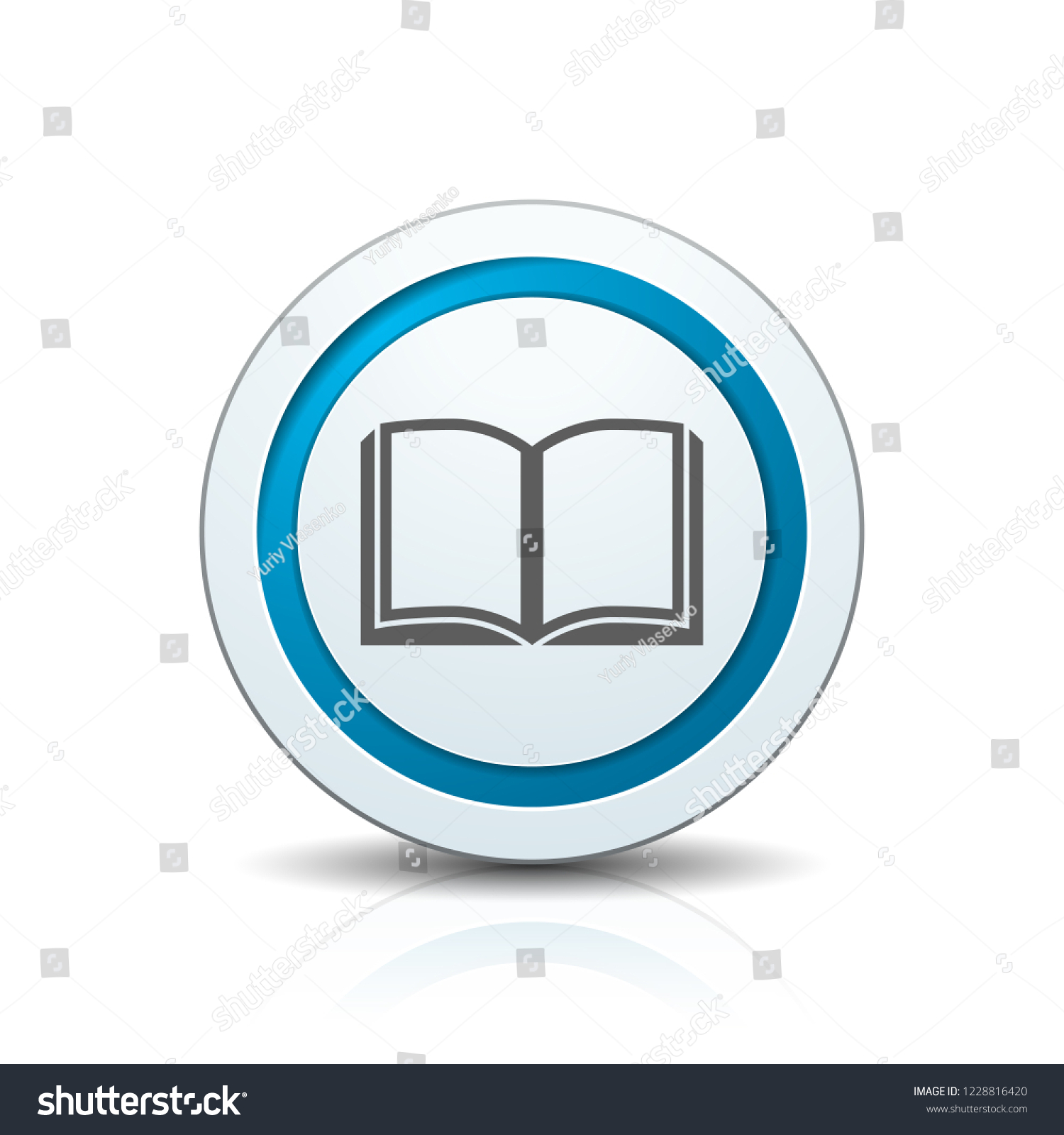 Book Button Illustration Stock Vector (Royalty Free) 1228816420 ...