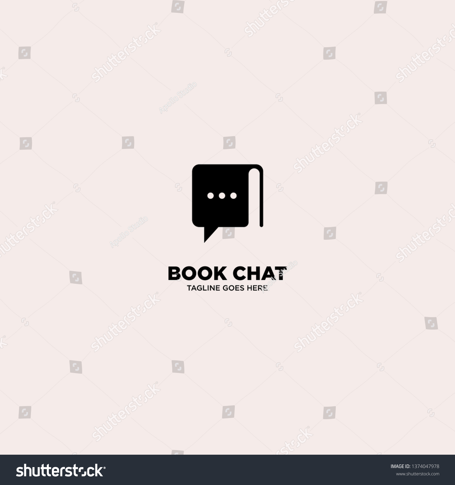 Book Chat Logo Template Vector Illustration Stock Vector (Royalty Free ...