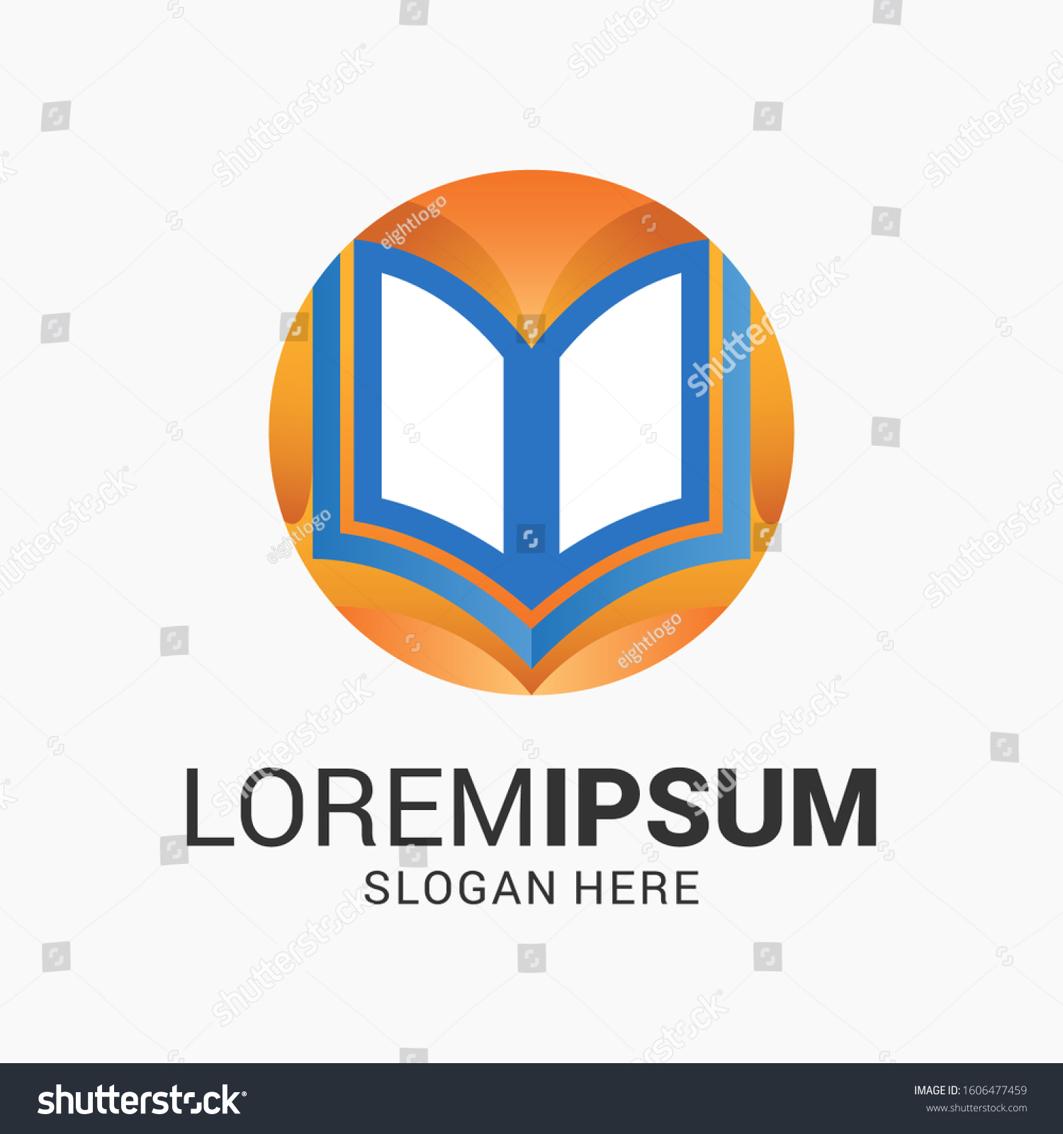 Book Circle Logo Template Eps 10 Stock Vector (Royalty Free) 1606477459