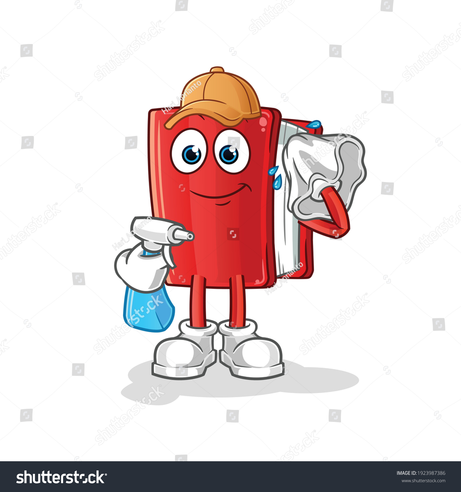 Book Cleaner Vector Cartoon Character Stock Vector (Royalty Free ...