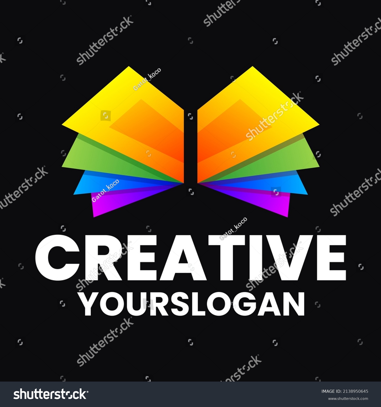 Book Colorful Logo Design Vector Stock Vector (Royalty Free) 2138950645 ...