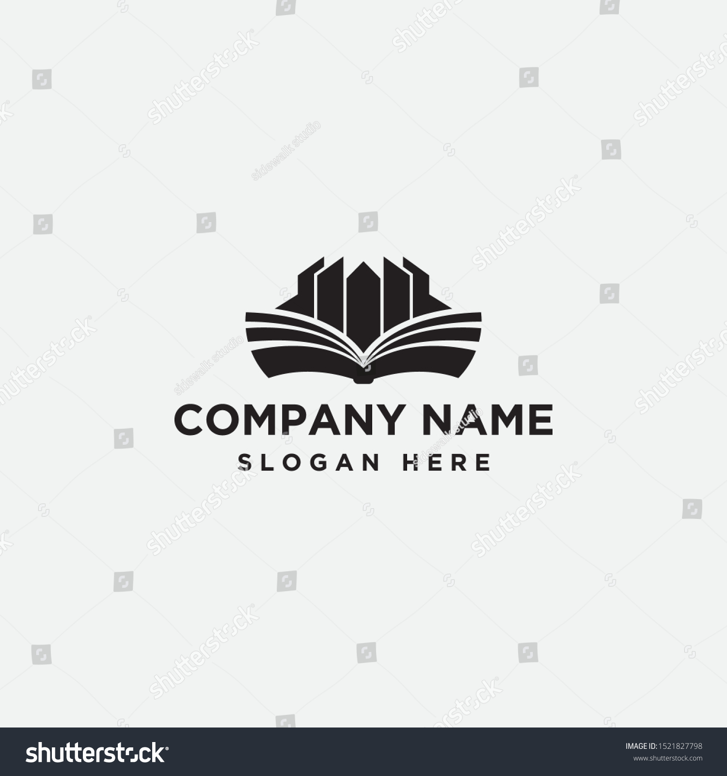 Book Construction Logo Design Vector Stock Vector (Royalty Free ...