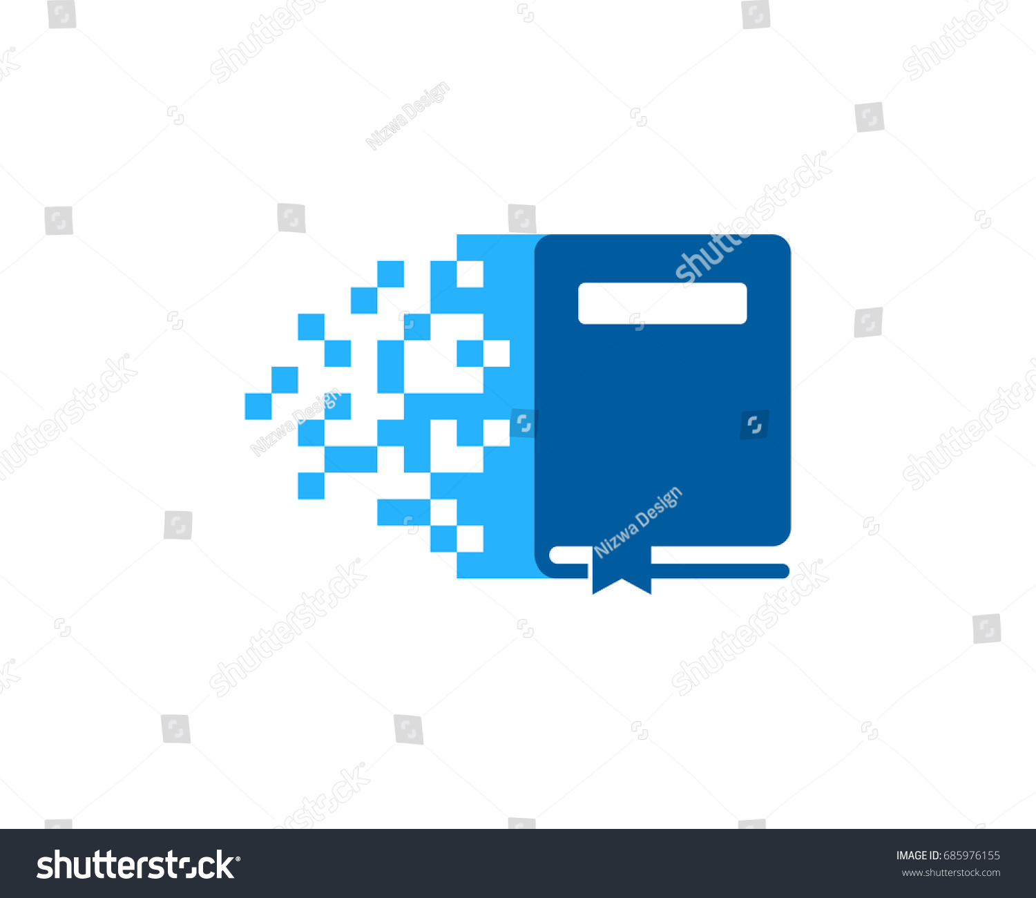 Book Digital Icon Logo Design Element Stock Vector (Royalty Free) 685976155