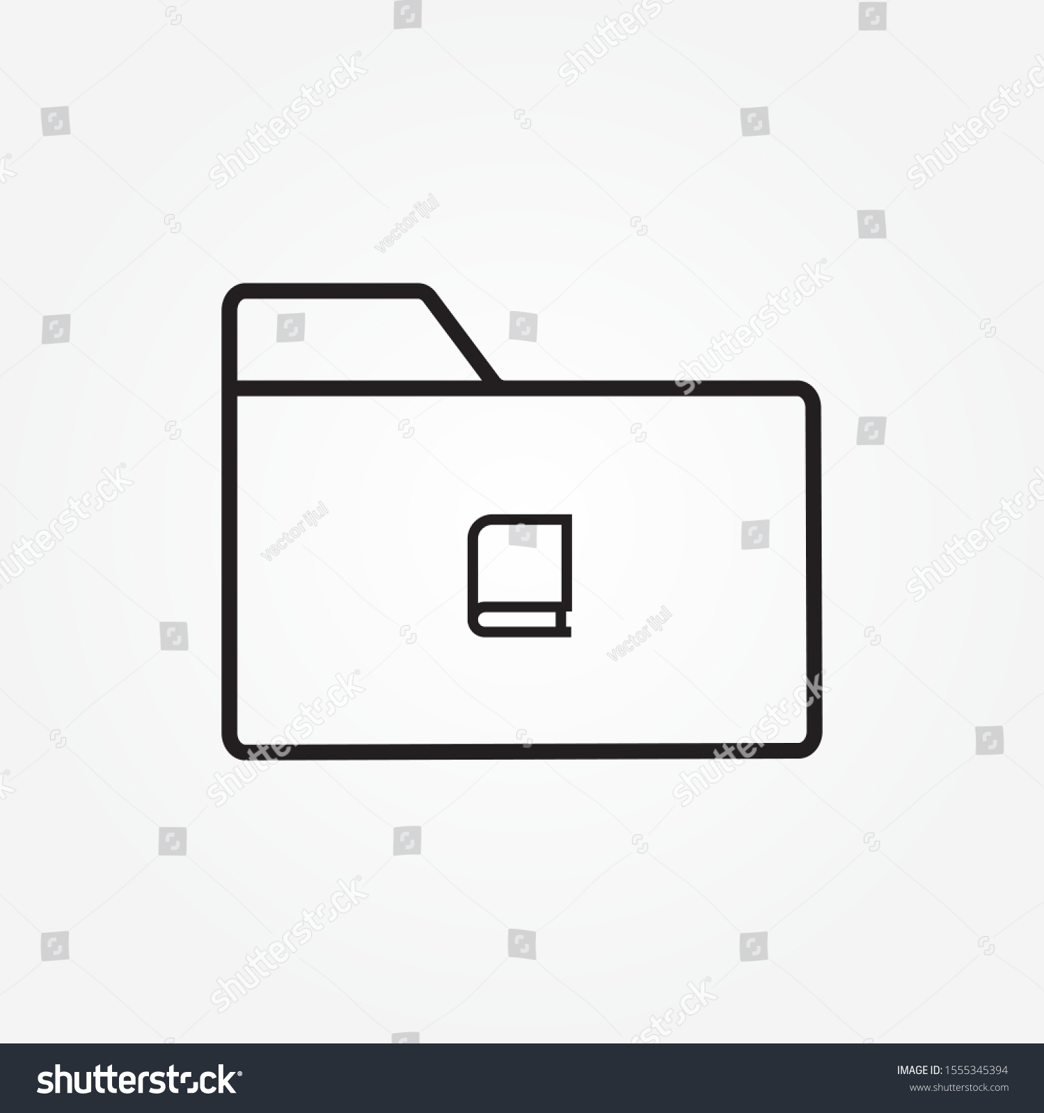 Book Folder Icon Design Vector Illustration: เวกเตอร์สต็อก (ปลอดค่า ...