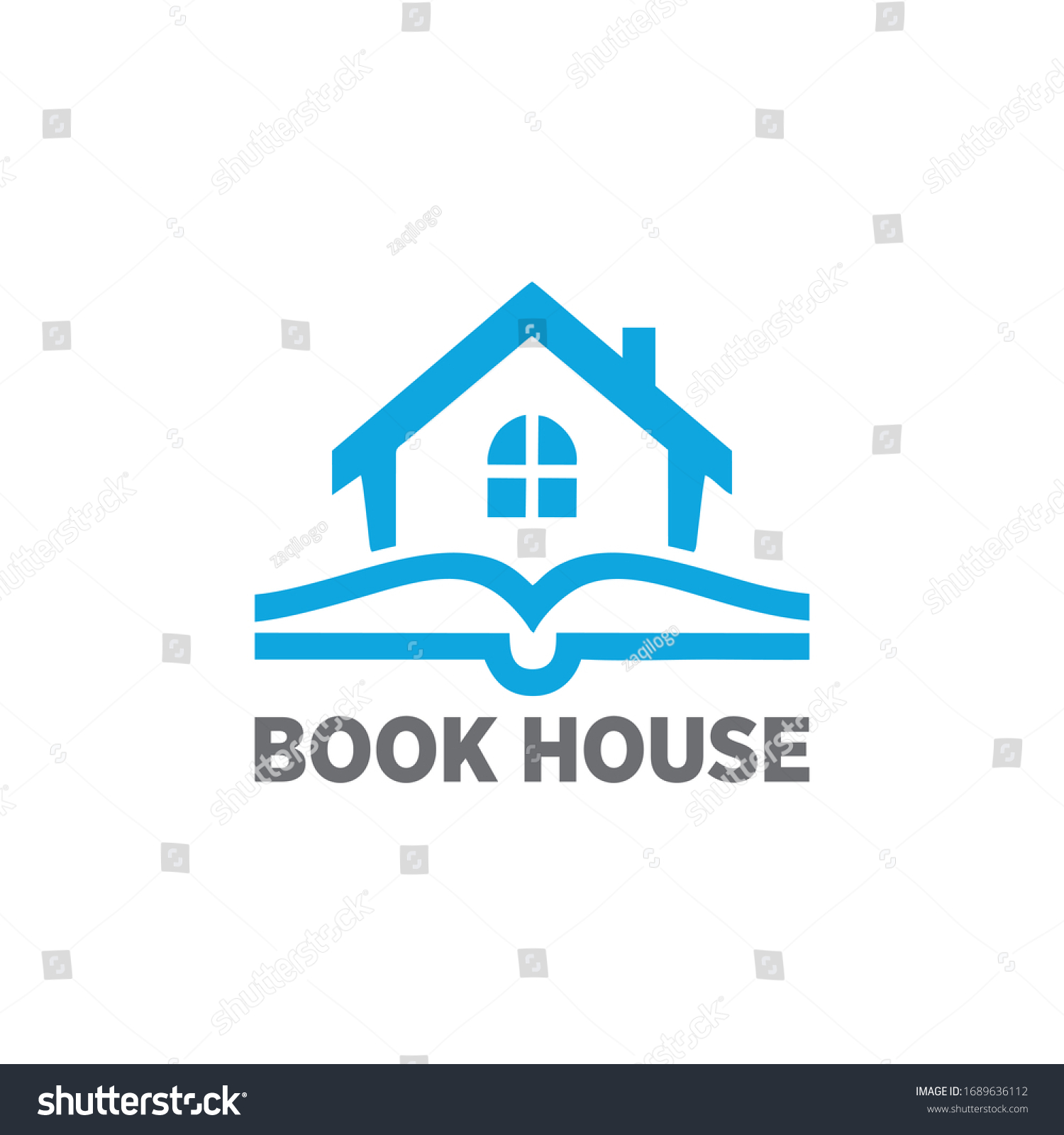 Book House Logo Building Vector Library Stock Vector (Royalty Free ...