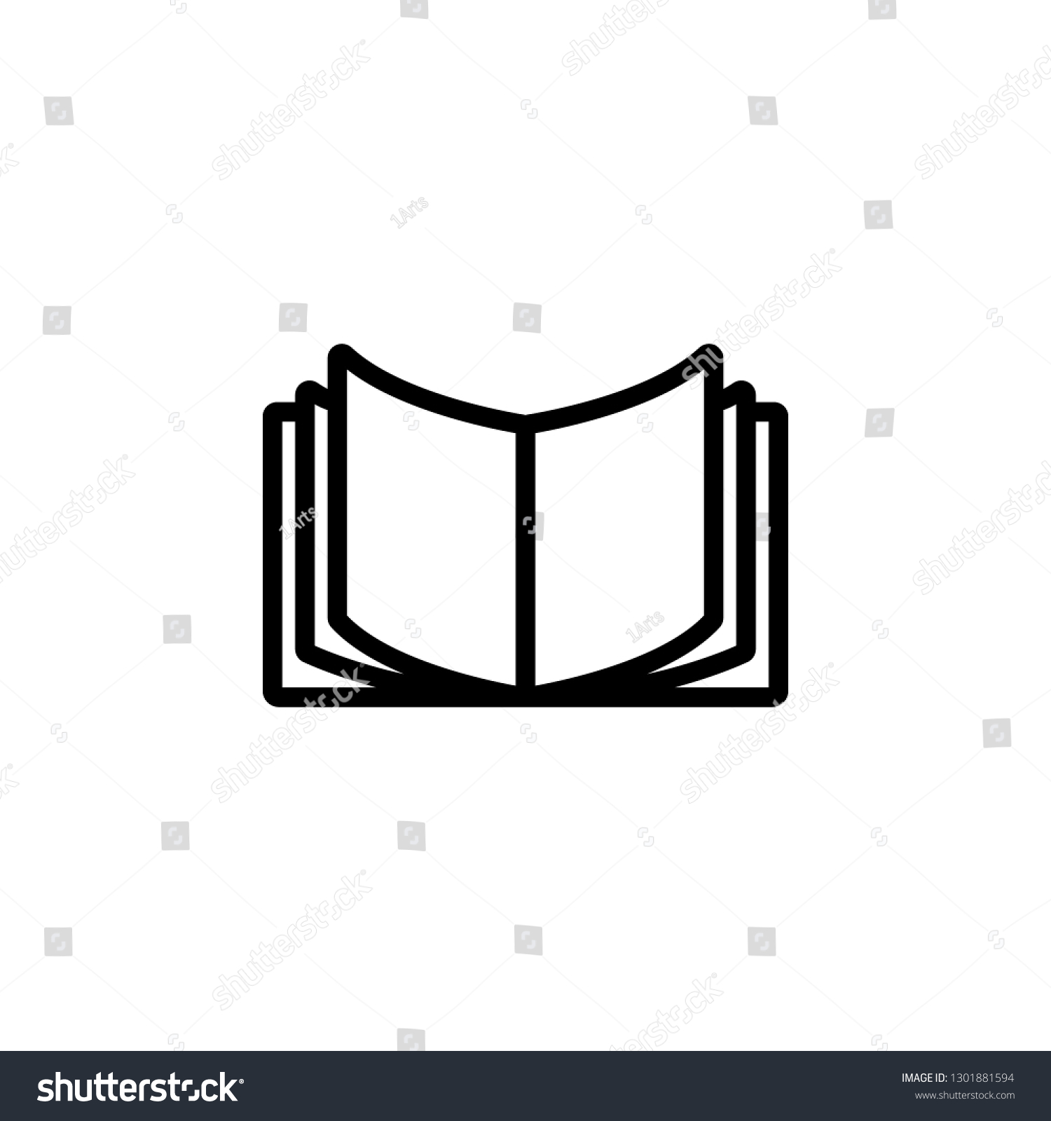 Book Icon Logo Vector Design Stock Vector (Royalty Free) 1301881594 ...