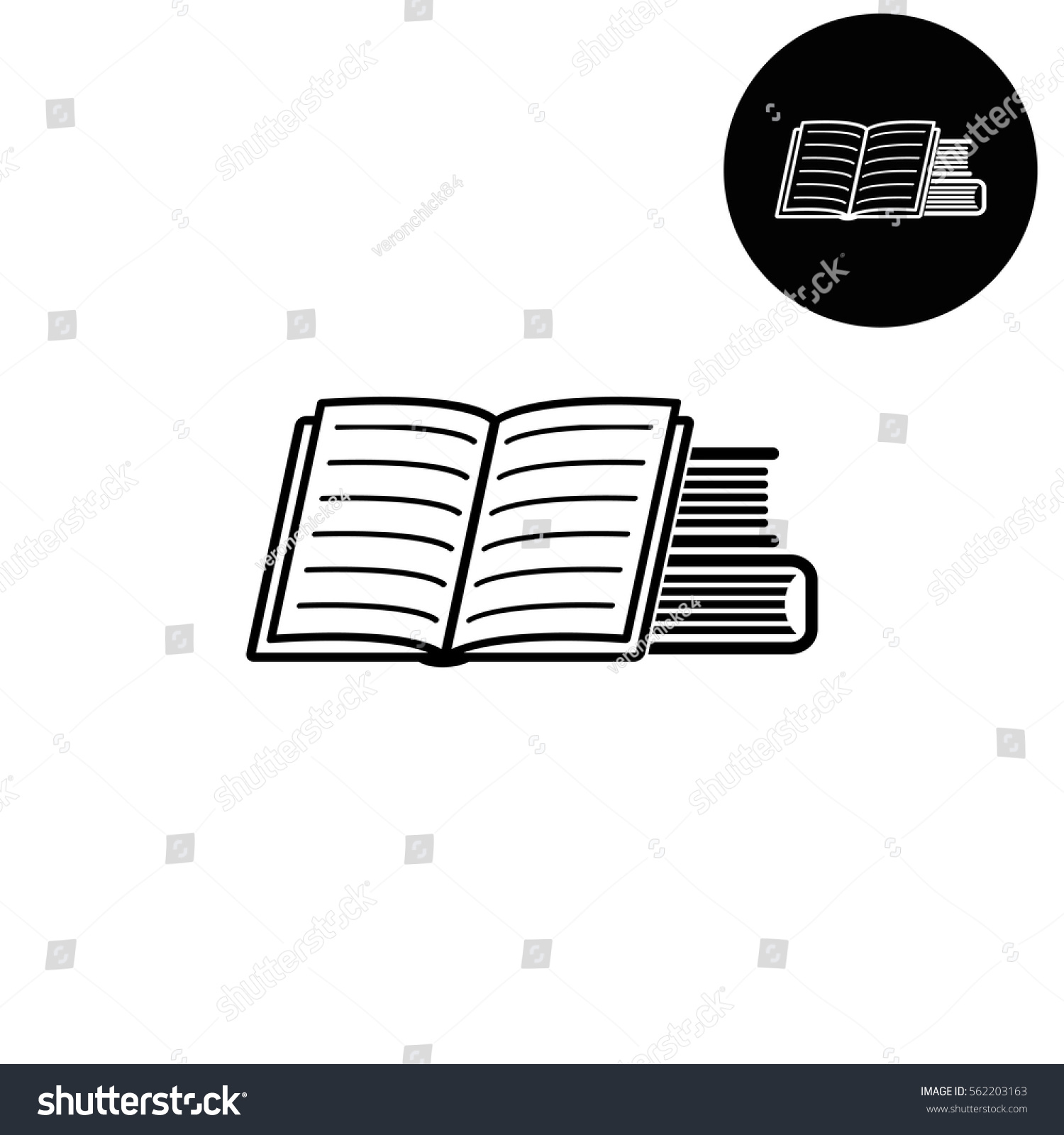 Book Icon White Vector Icon Stock Vector (Royalty Free) 562203163 ...