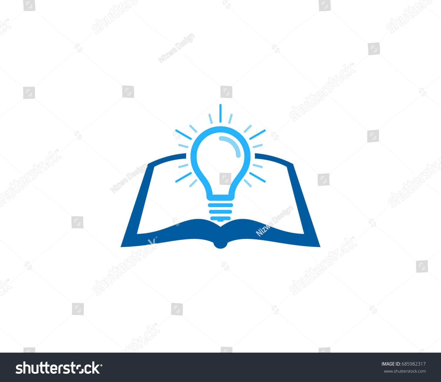 Book Idea Icon Logo Design Element Stock Vector (Royalty Free) 685982317