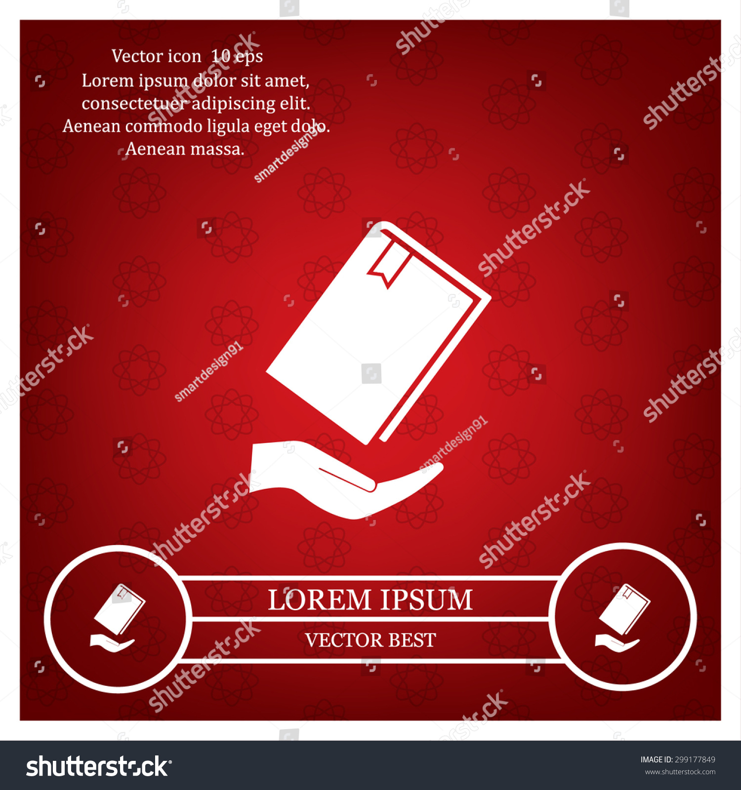 Book Hand Vector Illustration Stock Vector (Royalty Free) 299177849 ...