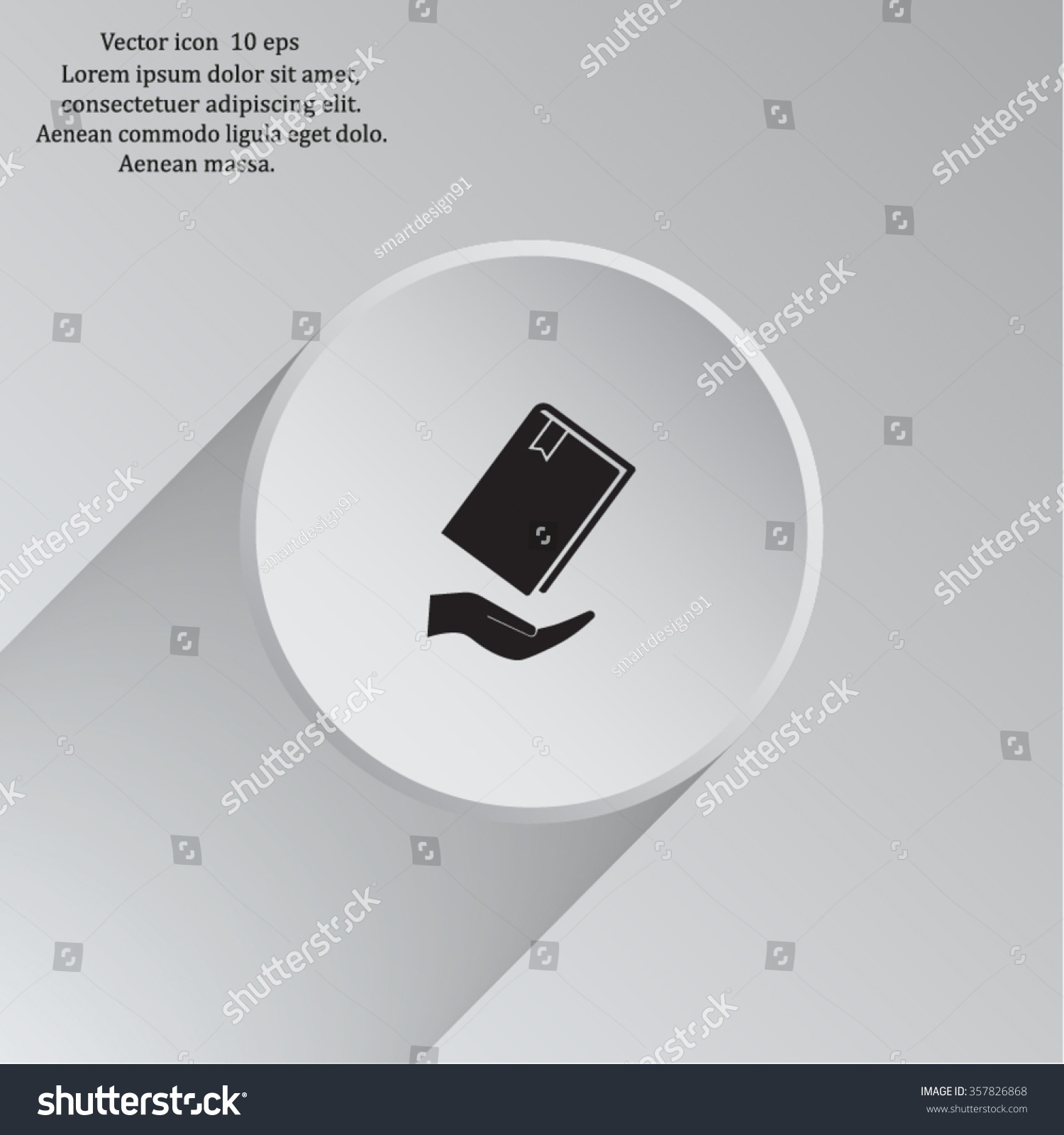 Book Hand Vector Illustration Stock Vector (Royalty Free) 357826868 ...