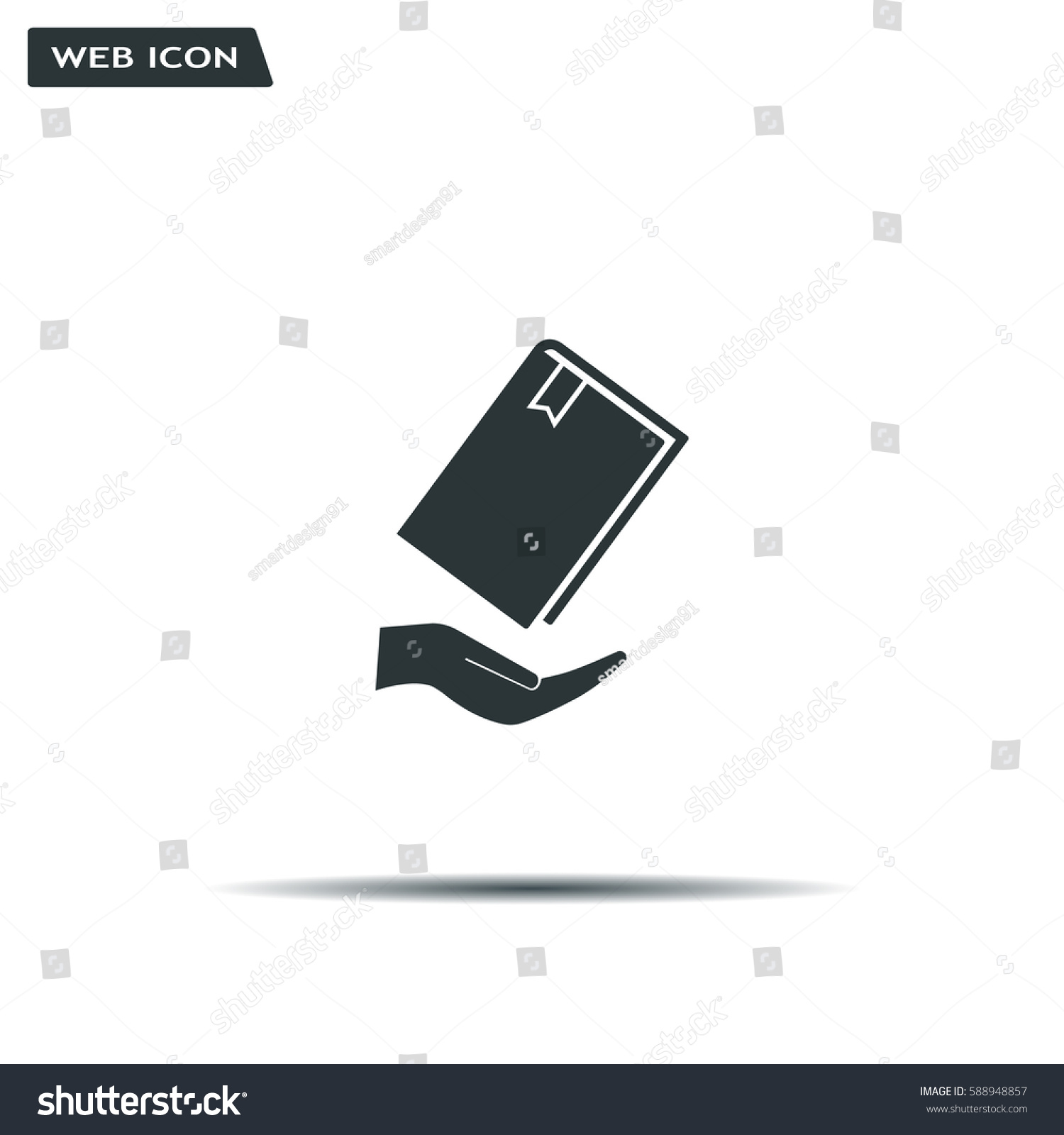 Book Hand Vector Illustration Stock Vector (Royalty Free) 588948857 ...