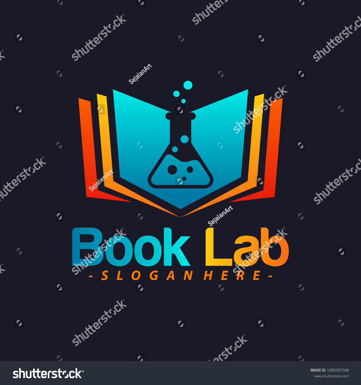 Book Lab Logo Template Design Vector Stock Vector (Royalty Free ...