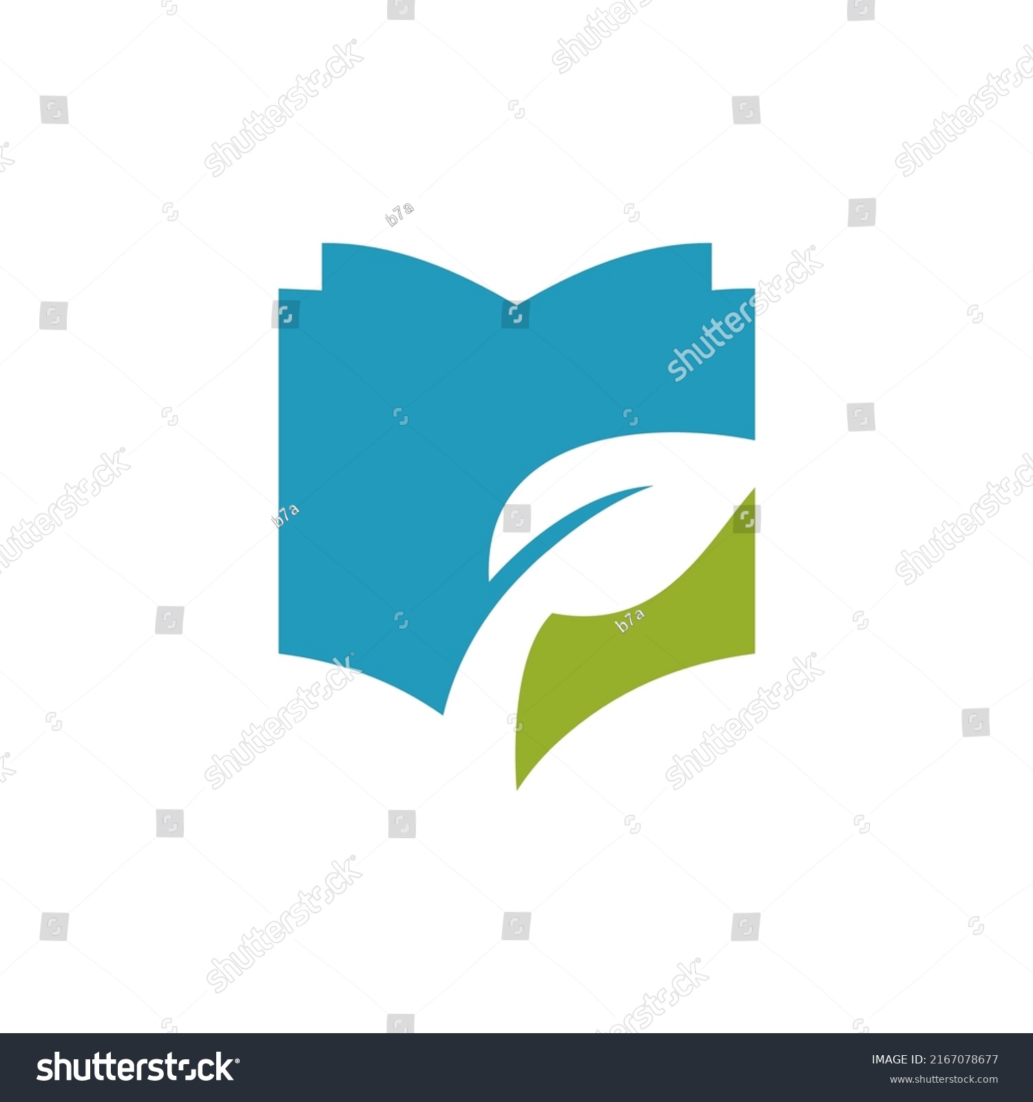 Book Leaf Logo Design Vector Sign Stock Vector (Royalty Free ...