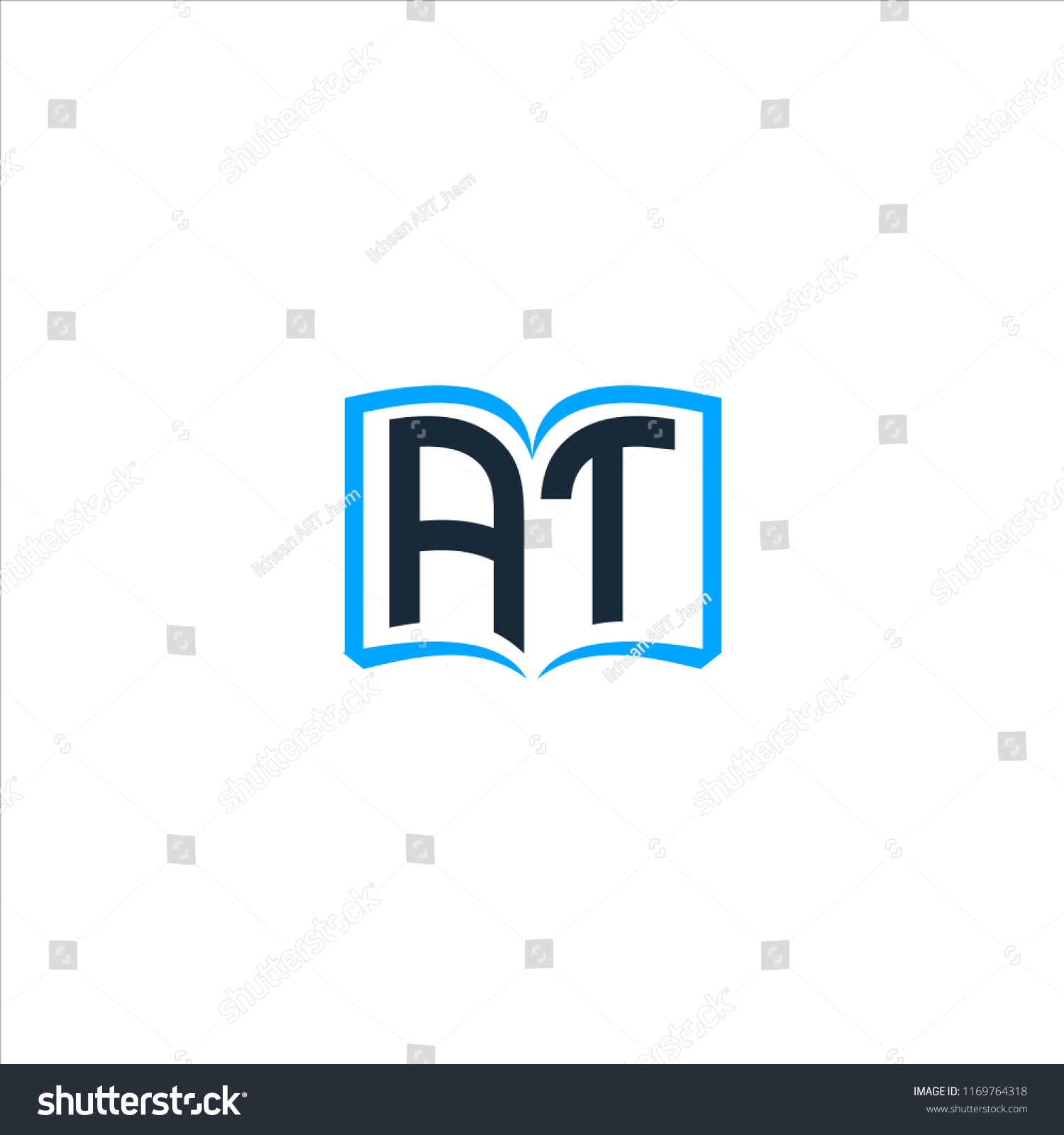 Book Letter Logos Stock Vector (Royalty Free) 1169764318