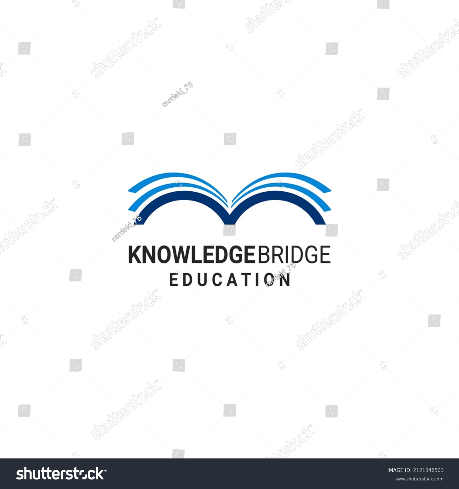 Book Logo Combination Bridge Vector Design Stock Vector (Royalty Free ...