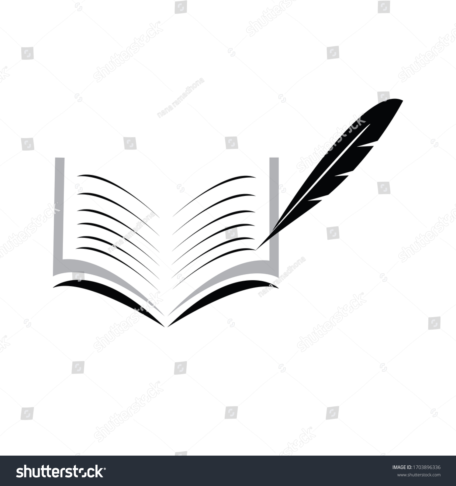 Book Logo Design Vector Stock Stock Vector (Royalty Free) 1703896336