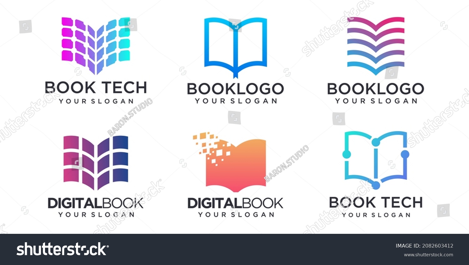 Book Logo Icon Set Education Flat Stock Vector (Royalty Free ...