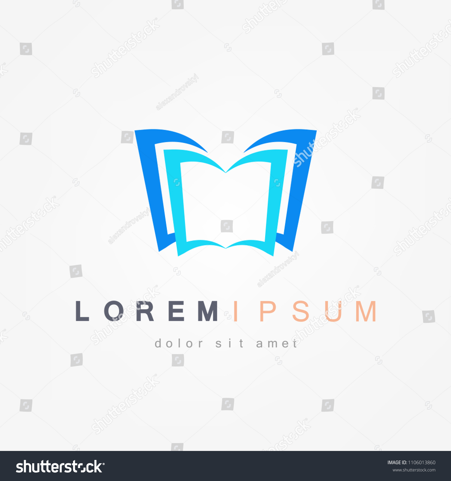 Book Logo Vector Logo Design Template: vector de stock (libre de ...
