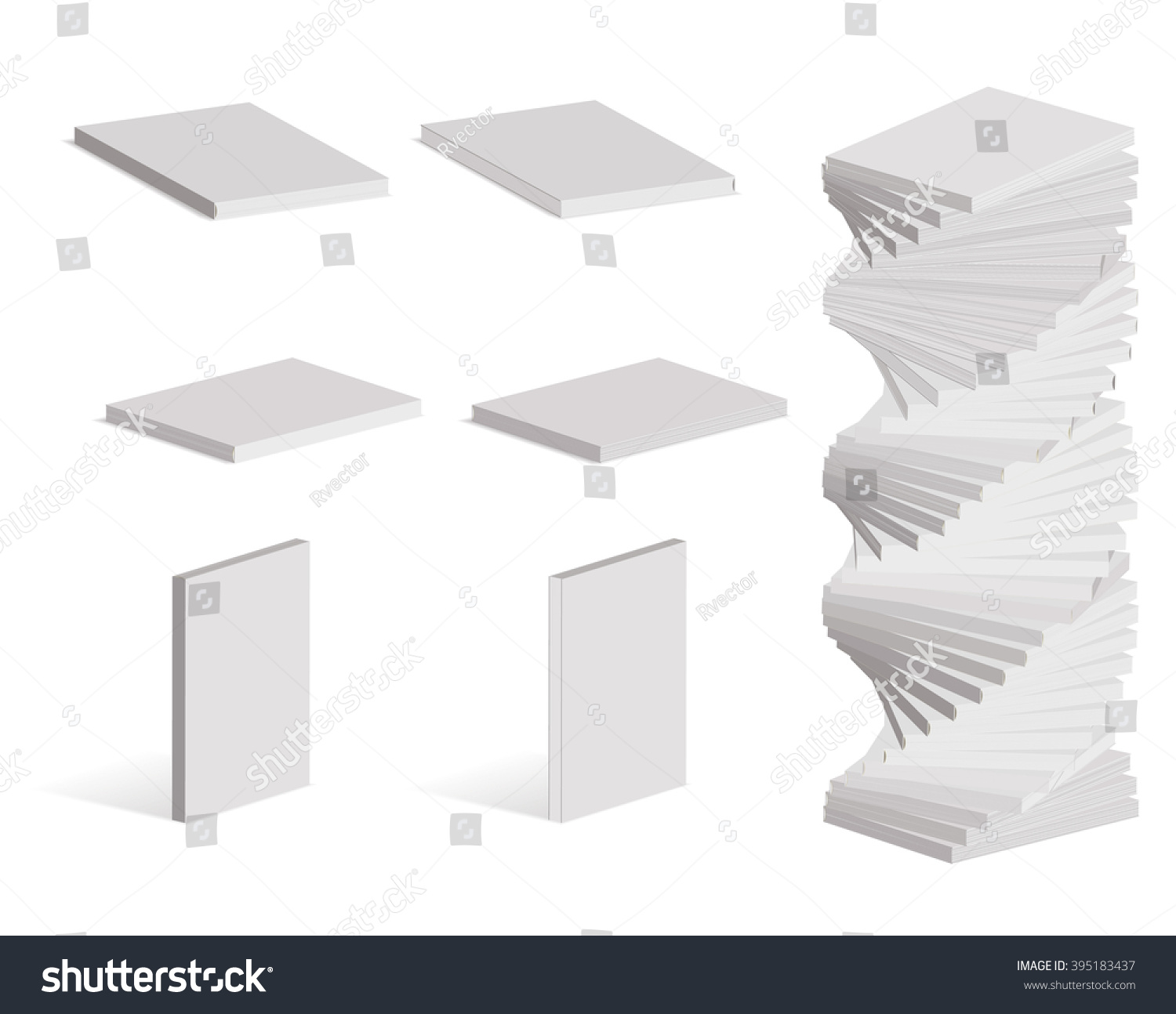 Book Mockup Set Stock Vector (Royalty Free) 395183437 | Shutterstock
