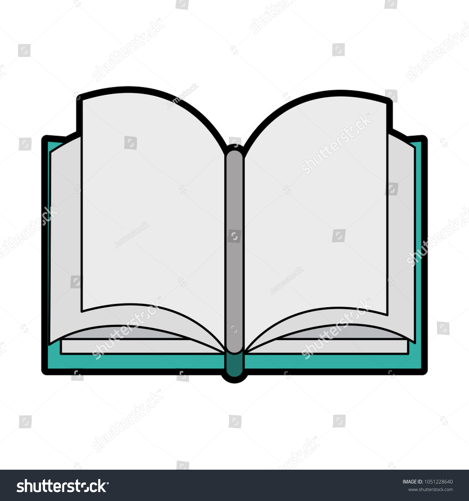 Book Open Symbol Stock Vector (Royalty Free) 1051228640 | Shutterstock