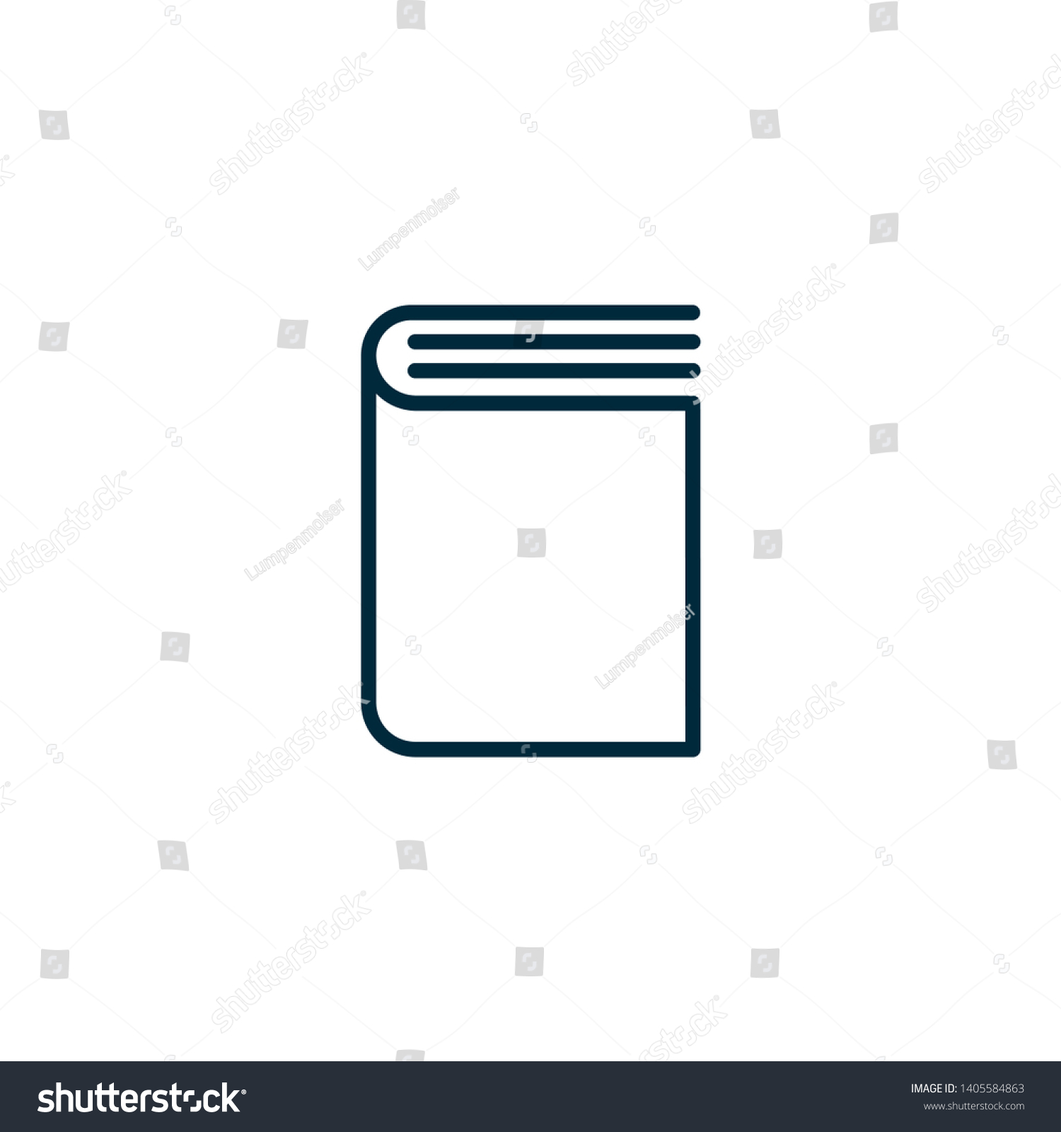 Book Outline Minimal Icon Vector Stock Vector (Royalty Free) 1405584863