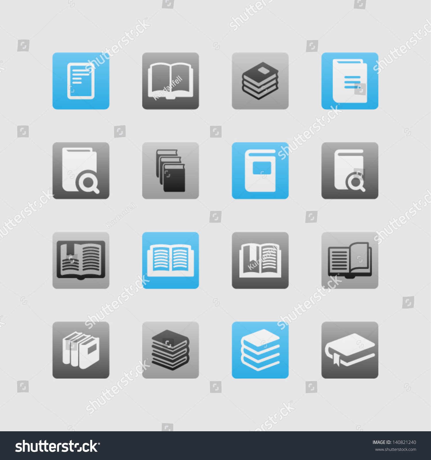 Book Pictogram Set Stock Vector 140821240 - Shutterstock