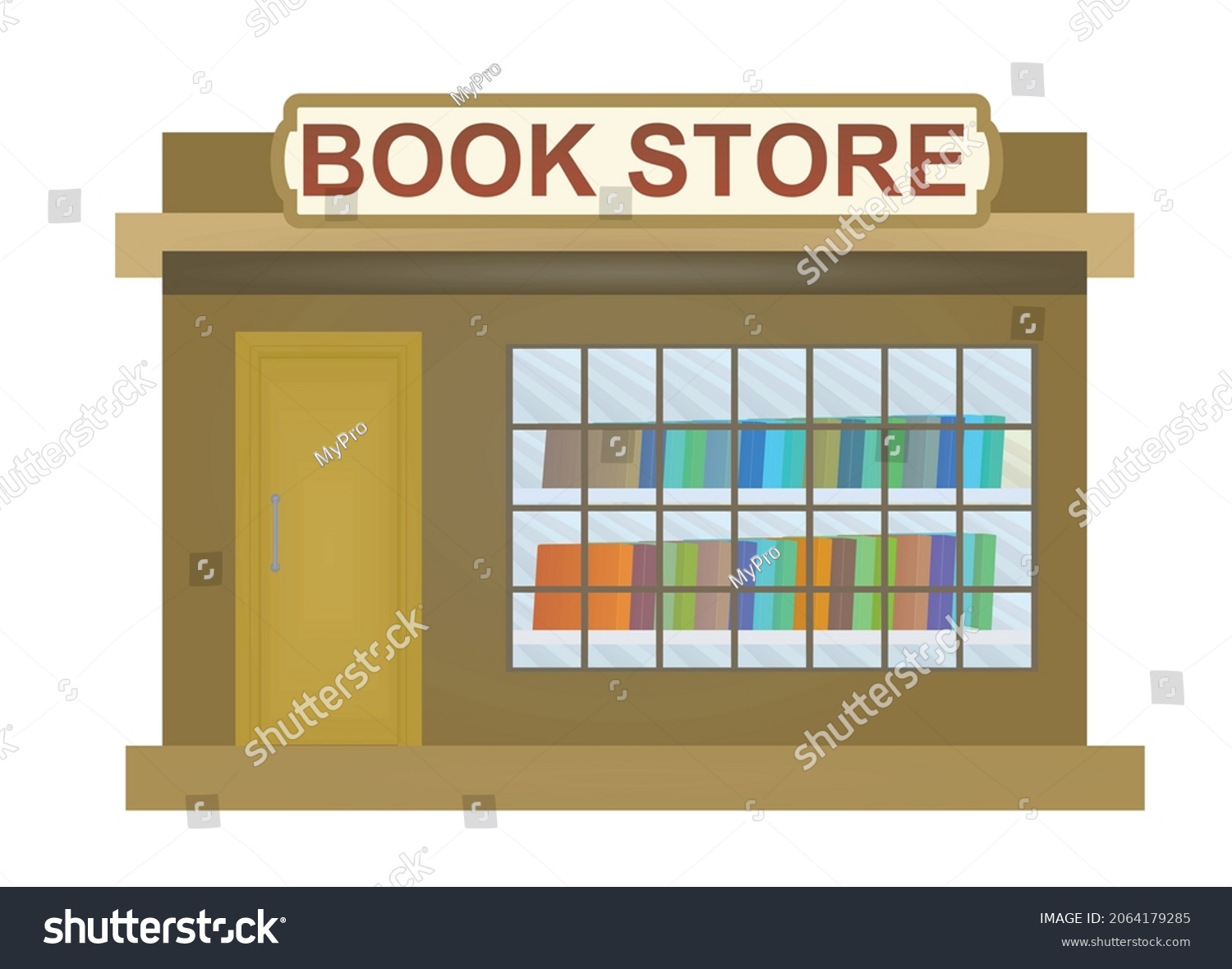 Book Store Isolated Vector Illustration Stock Vector (Royalty Free ...