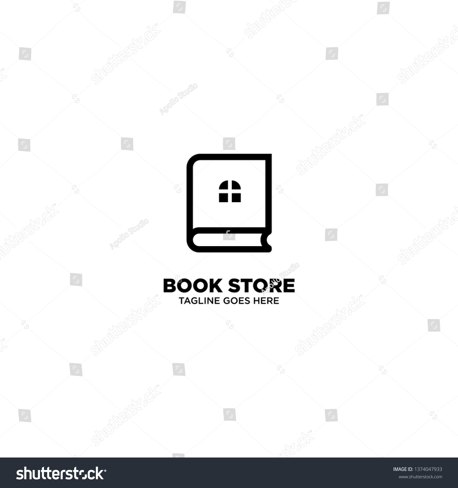 Book Store Logo Template Vector Illustration: เวกเตอร์สต็อก (ปลอดค่าลิขสิทธิ์) 1374047933 ...