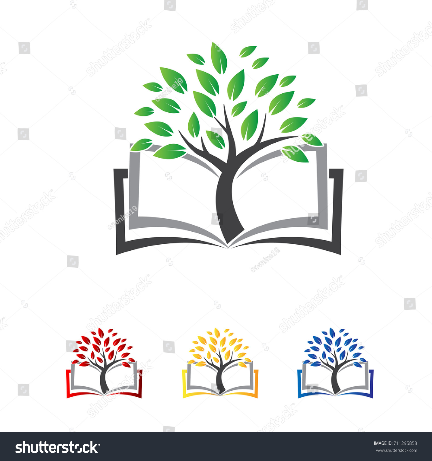 Book Tree Logo Stock Vector (Royalty Free) 711295858