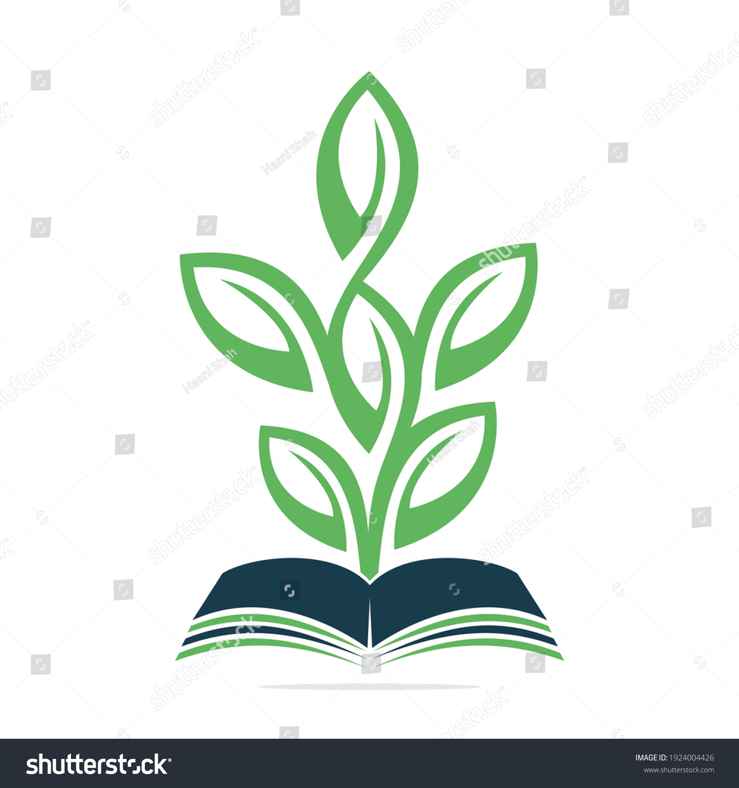 Book Tree Vector Template Design Educational Stock Vector (Royalty Free ...