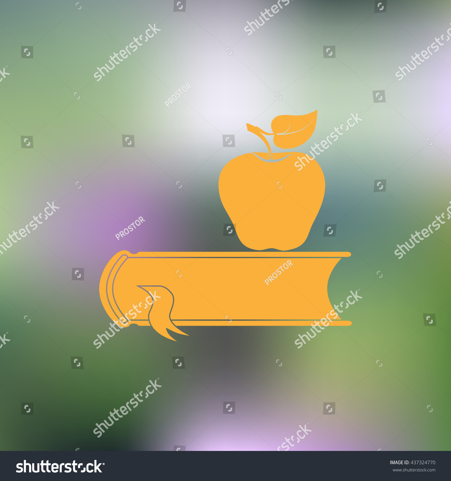 Book Apple Icon Stock Vector (Royalty Free) 437324770 | Shutterstock