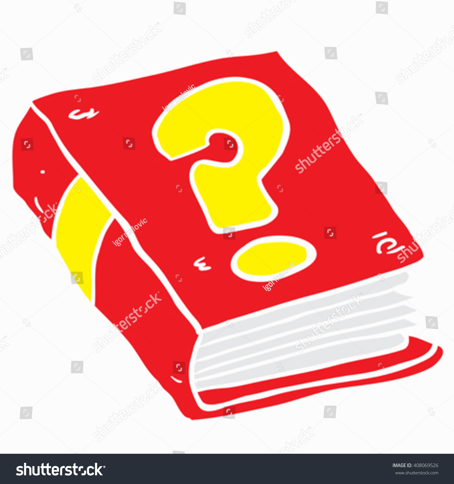 Book Question Mark Cartoon Stock Vector (Royalty Free) 408069526 ...