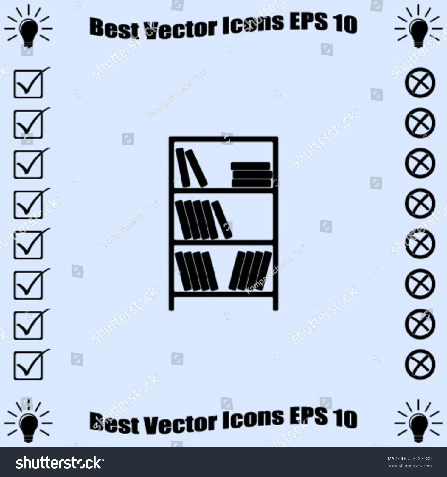Bookcase Icon Library Vector Illustration Stock Vector (Royalty Free ...