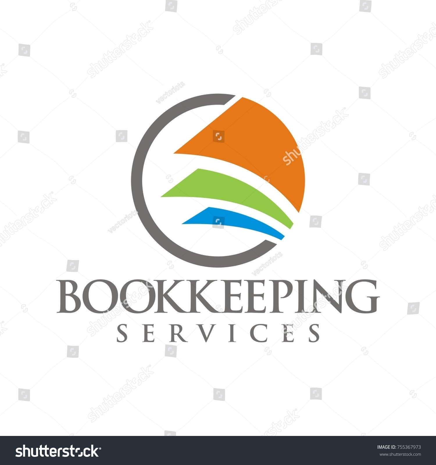 Bookkeeping Book Paper Logo Design Template 库存矢量图（免版税）755367973 ...
