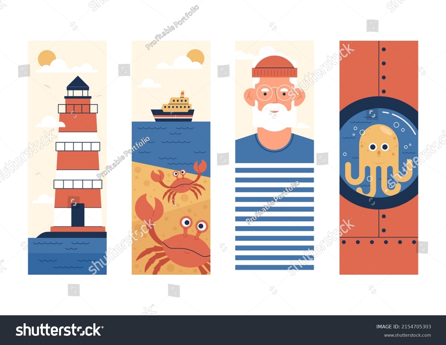Bookmark Design Paper Book Mark Template Stock Vector (Royalty Free ...