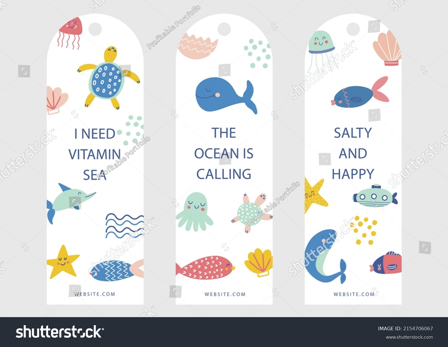 Bookmark Design Paper Book Mark Template Stock Vector (Royalty Free ...