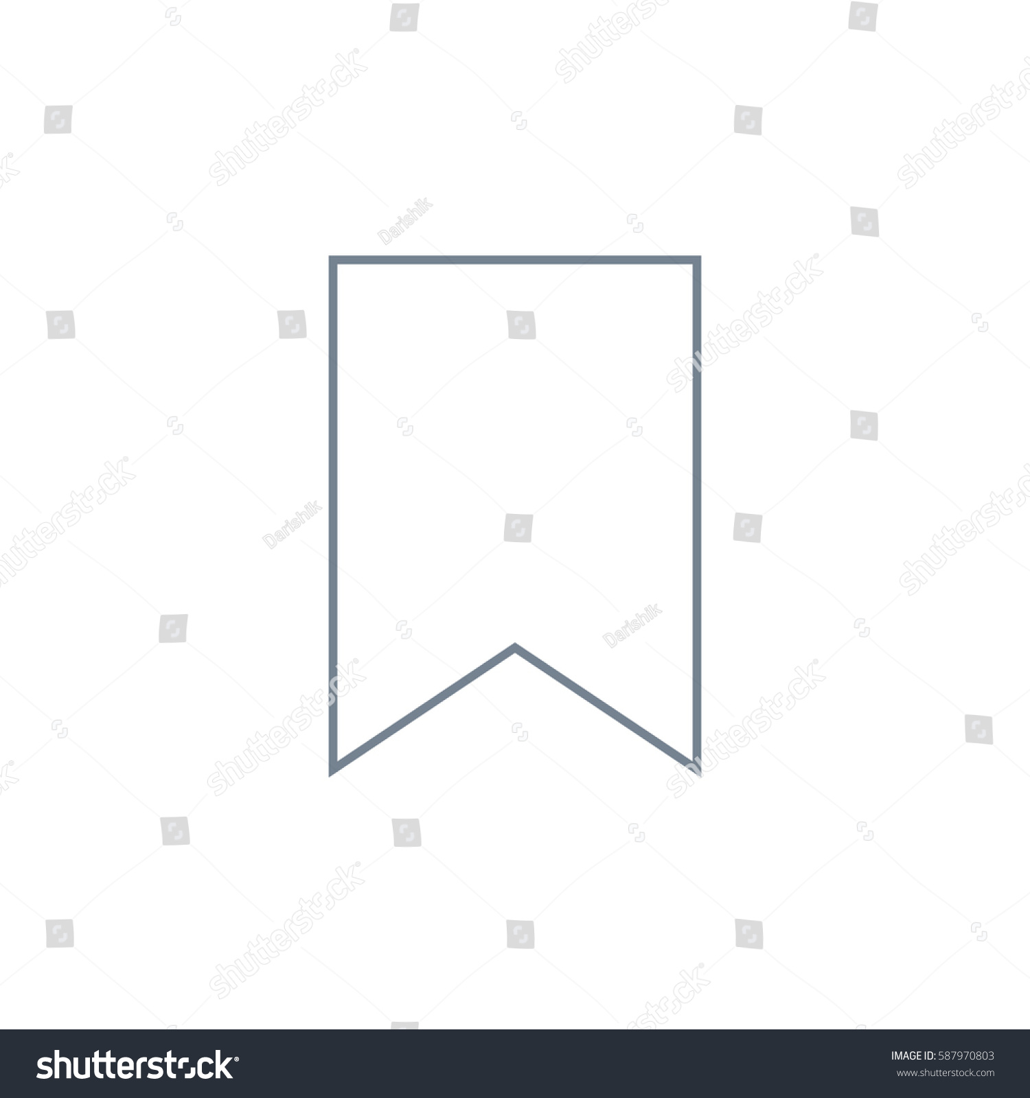 Bookmark Vector Icon On White Background Stock Vector (Royalty Free ...
