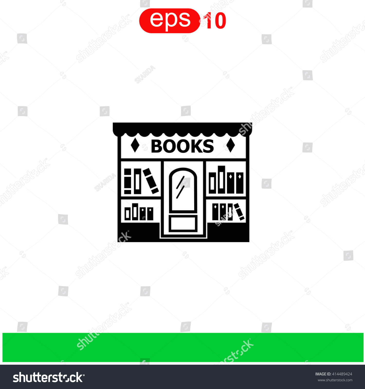 Bookstore Icon Stock Vector (Royalty Free) 414489424