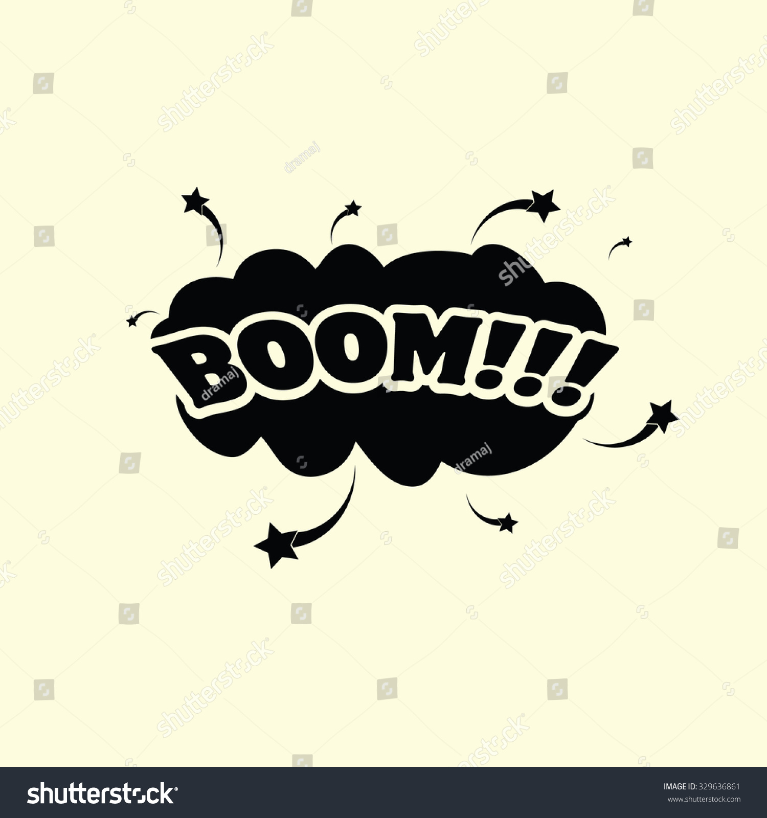 Boom Cartoon Vector Illustration: vector de stock (libre de regalías ...