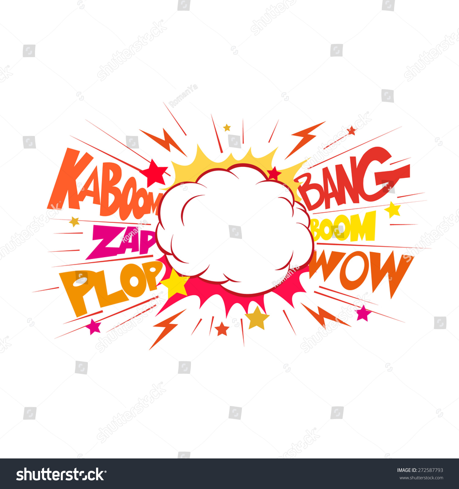 Boom Comic Book Explosionhand Draw Vector Stock Vector 272587793 ...