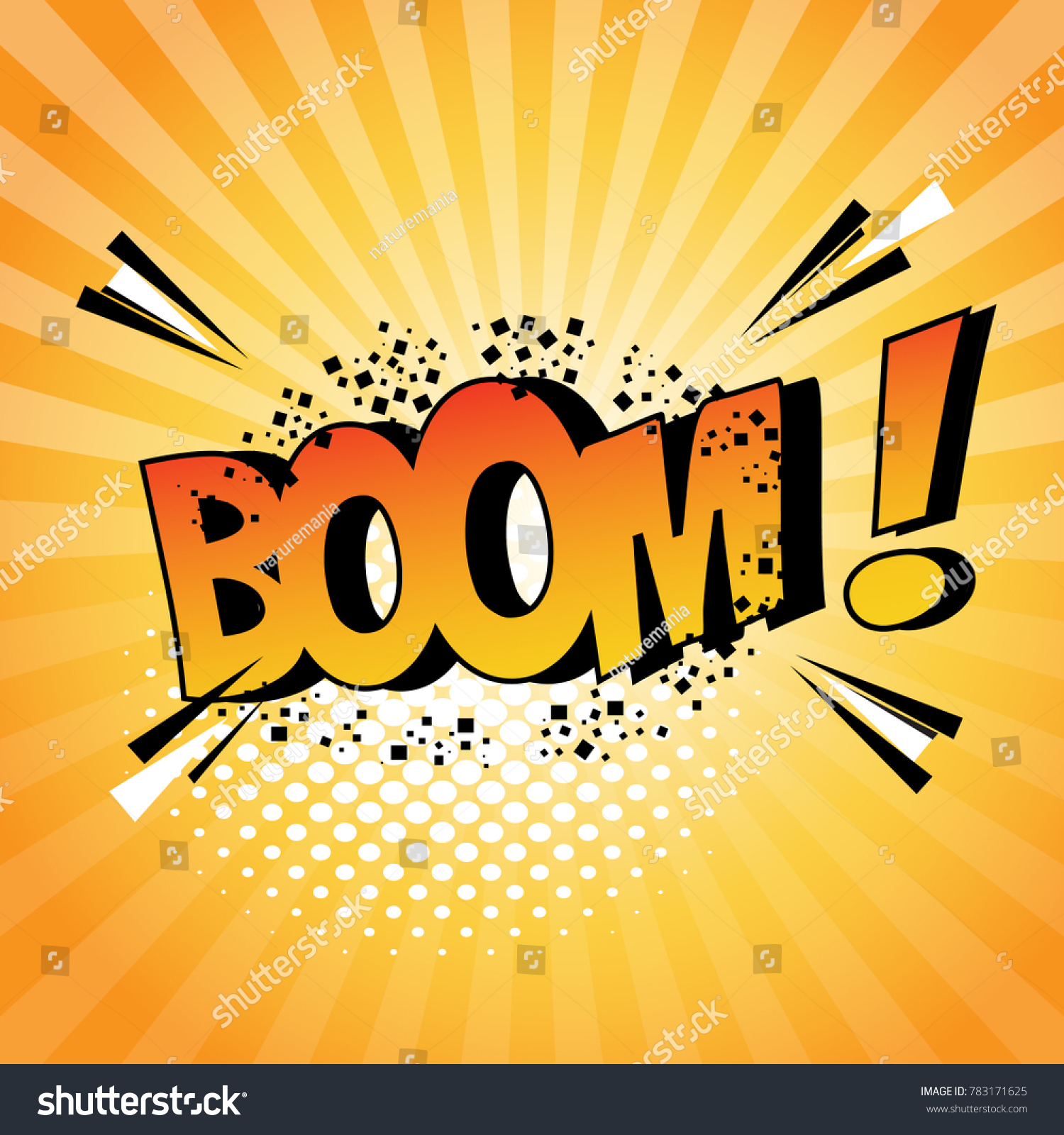 Boom Comic Speech Bubbles Cartoon Stock Vector (Royalty Free) 783171625 ...