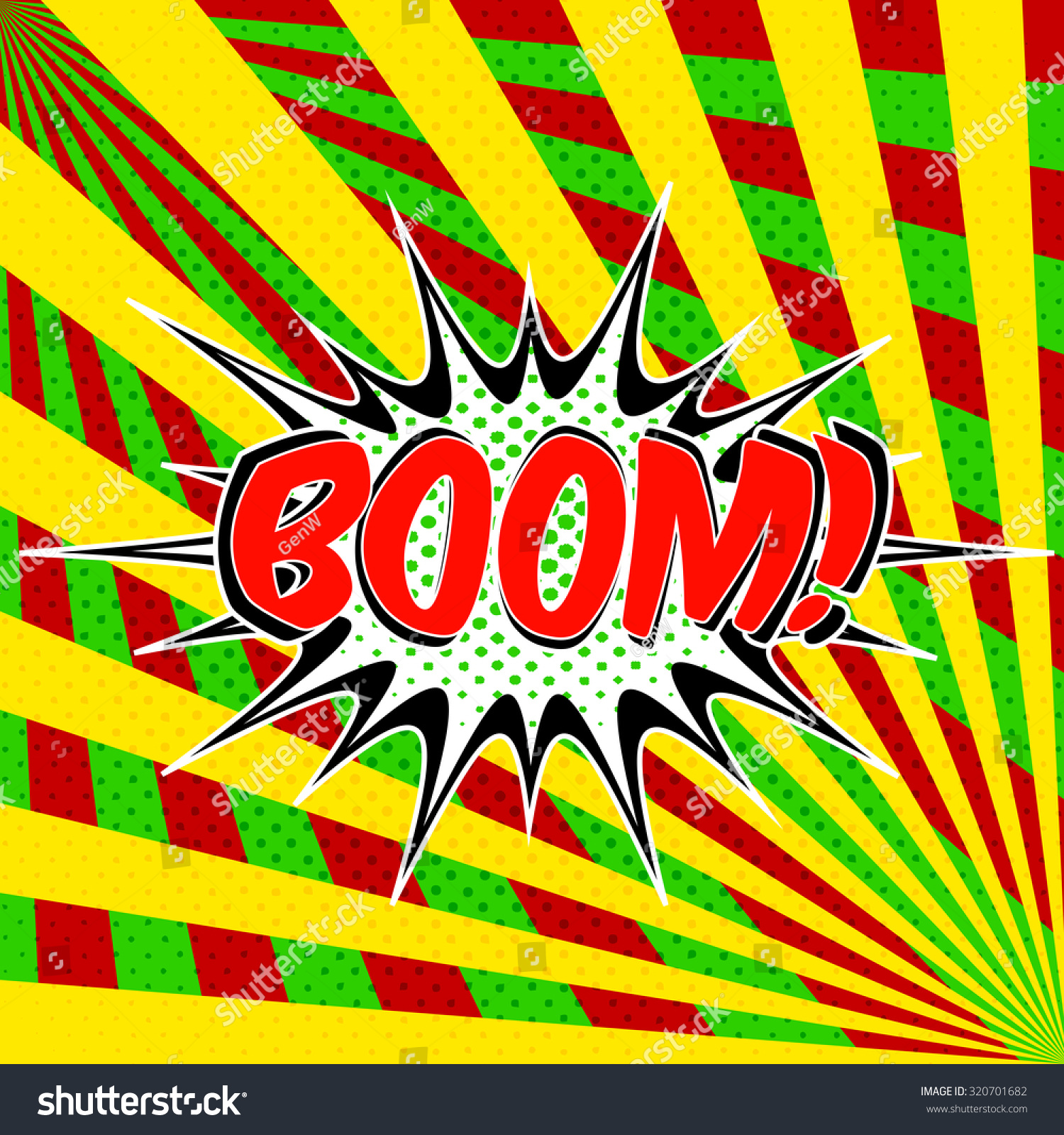 Boom Comics Style Illustration Comic Speech Stock Vector (Royalty Free ...