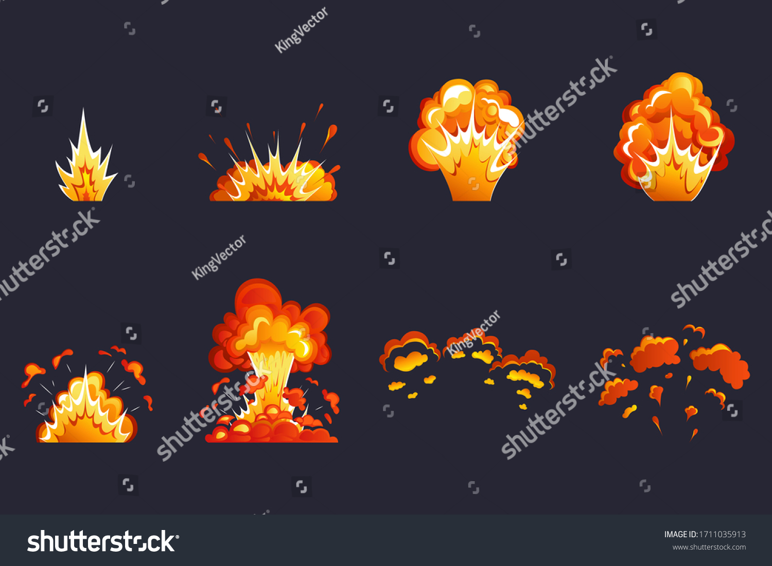 Boom Effect Cartoon Explosion Effect Explosion Stock Vector (Royalty ...