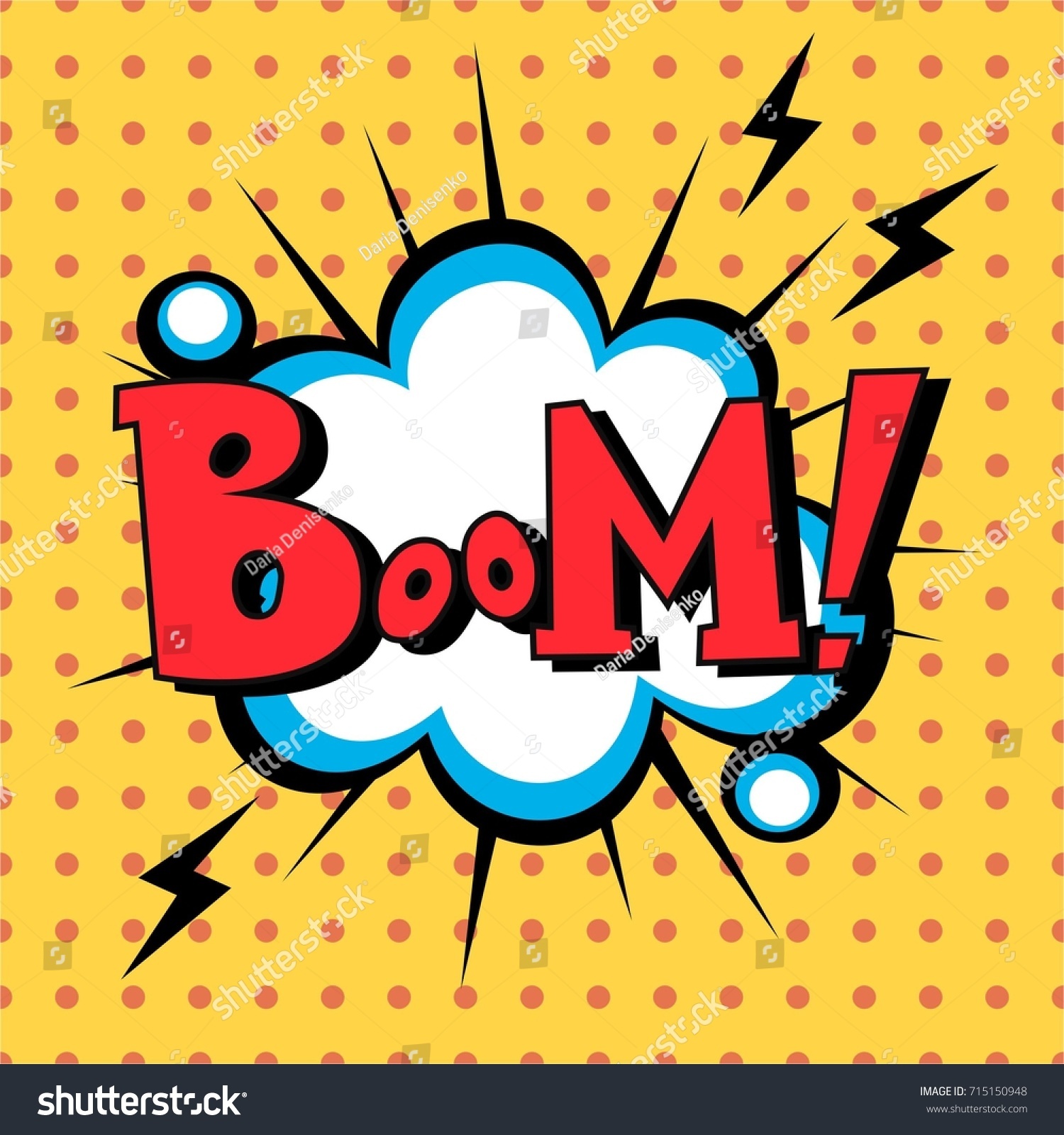 Boom Wording Sound Effect Comic Speech Stock Vector (Royalty Free ...